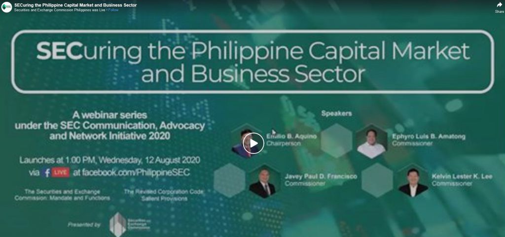 SEC launches webinar series on doing business, investor protection