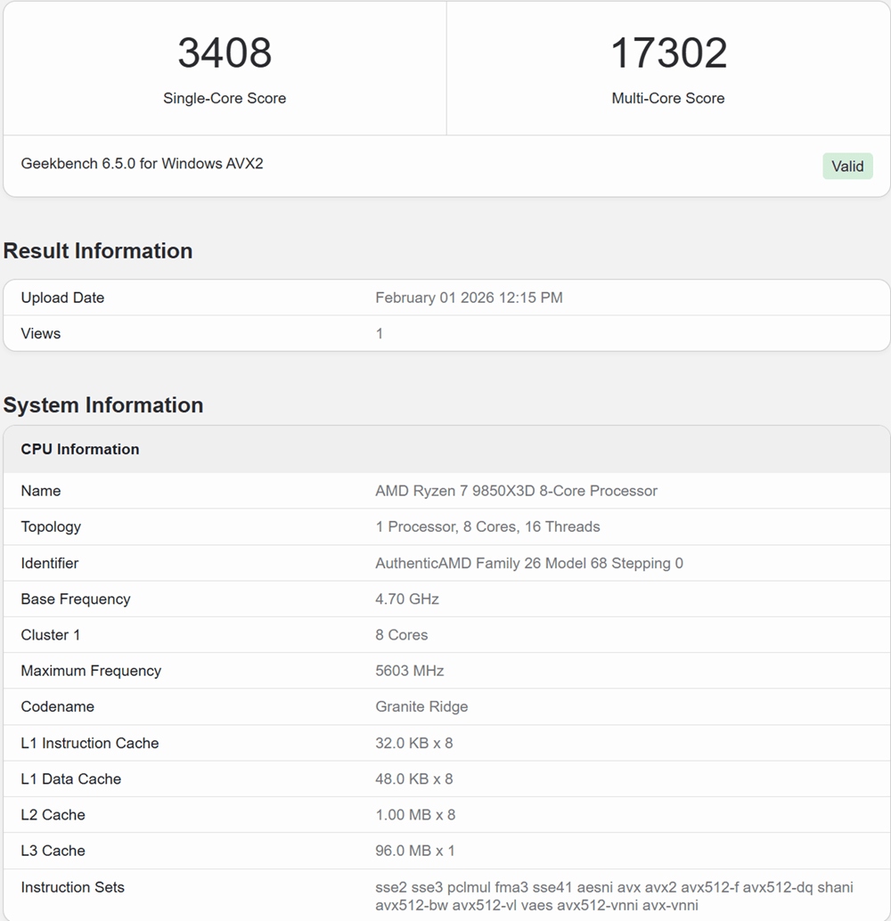 geekbench cpu — Newsbytes.PH